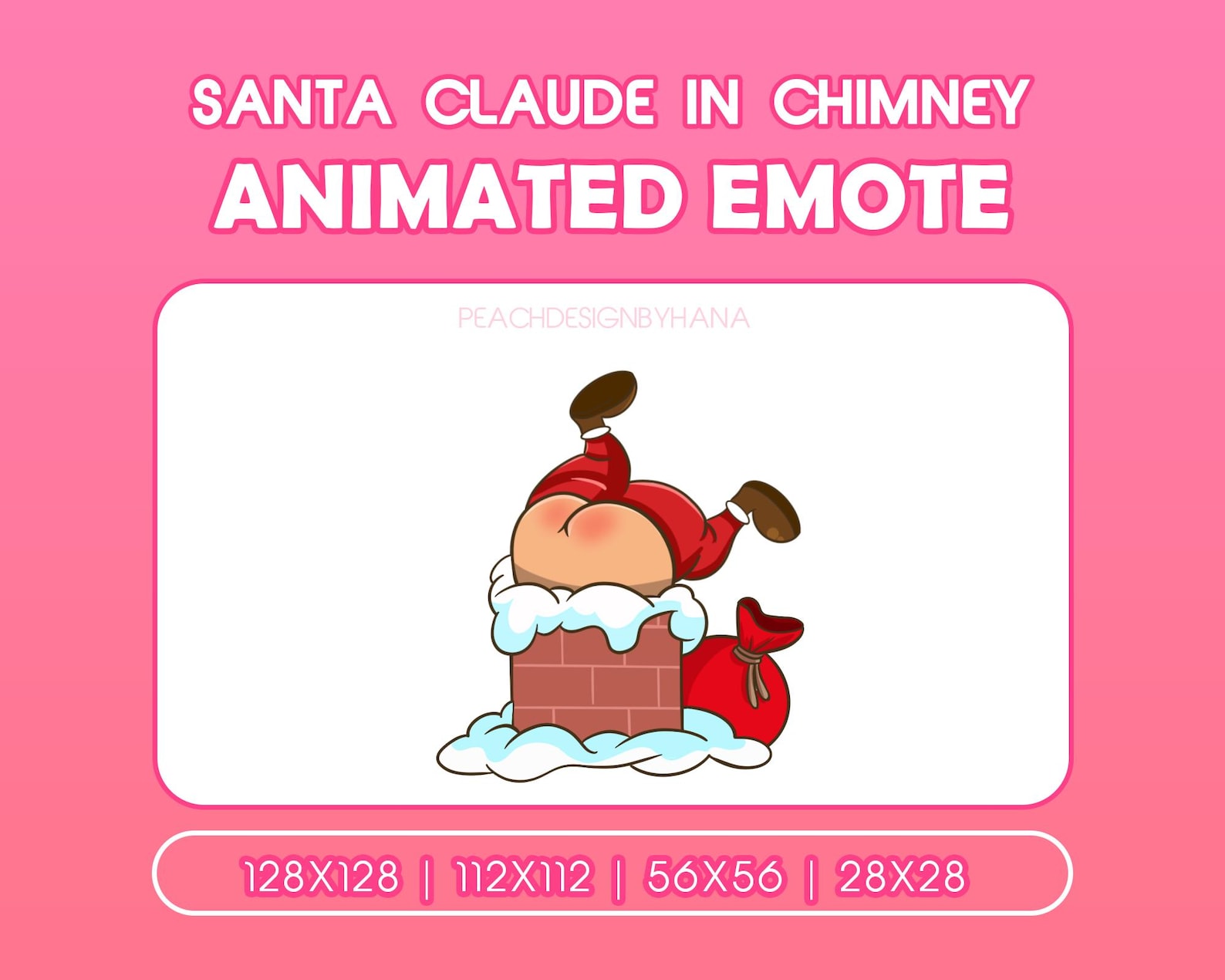 Animated Santa Claus Emote for Twitch, Youtube and Discord - Funny ...