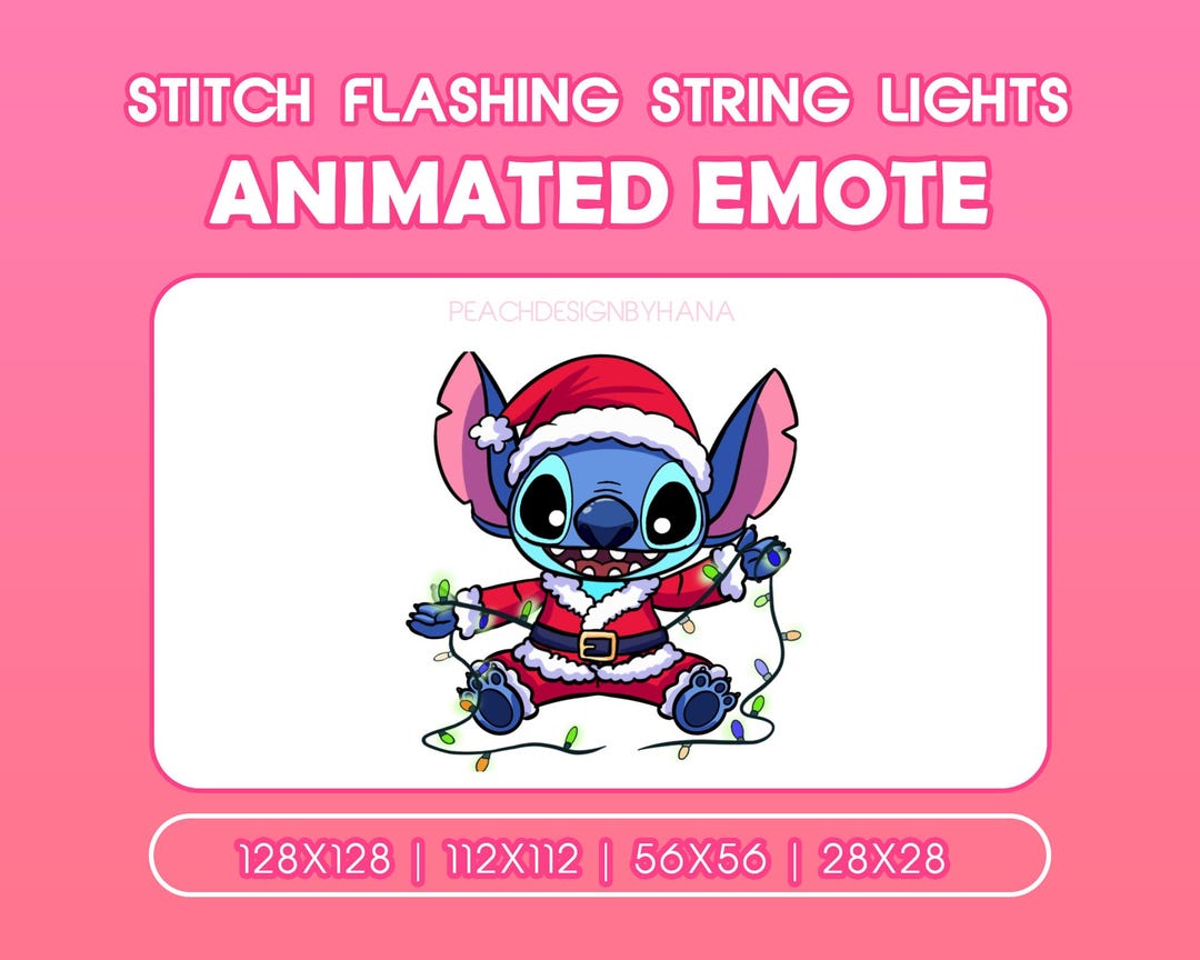 Animated Stitch Twinkle Lights Emote for Twitch, Youtube and Discord ...