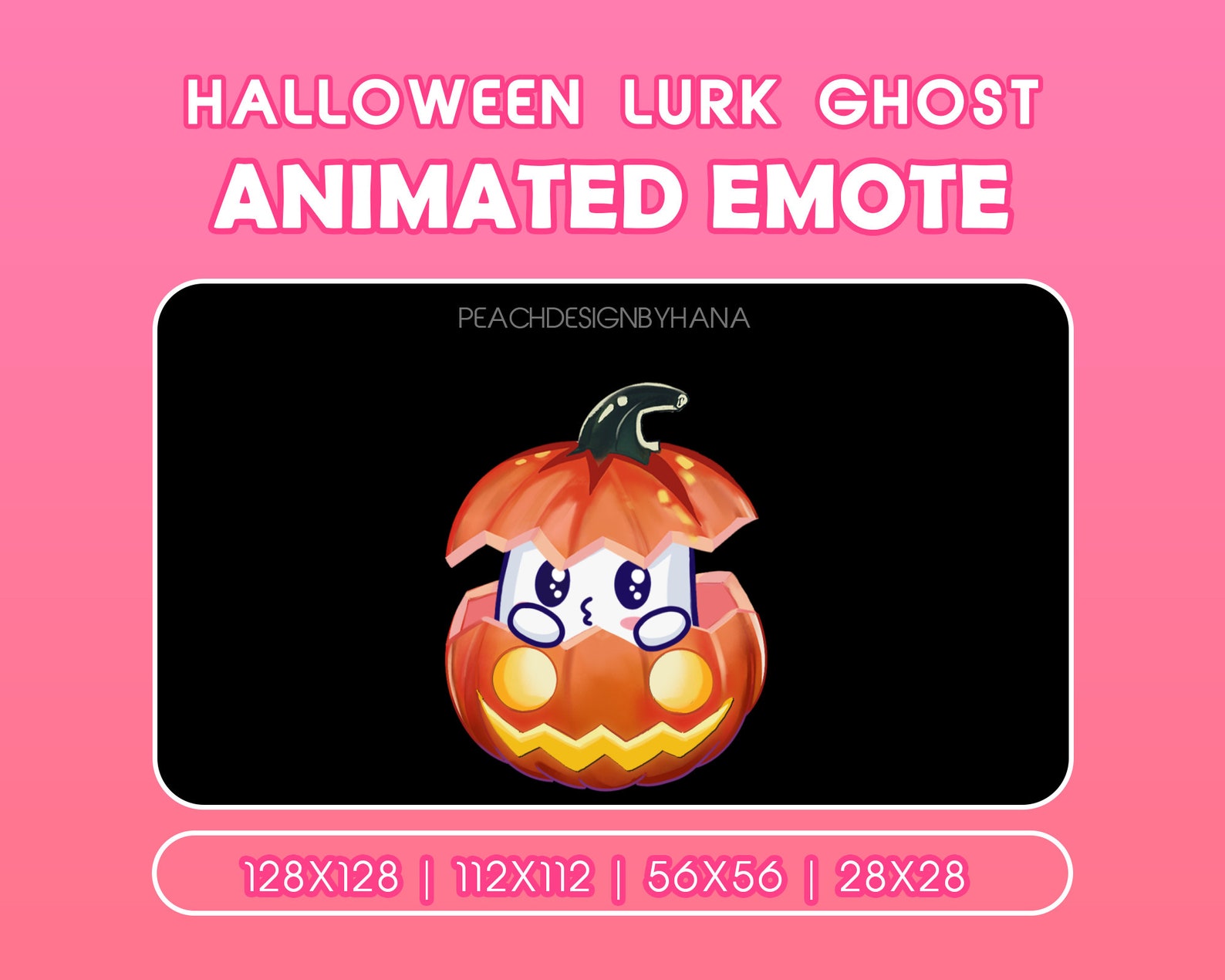 Animated Lurk Ghost Emote for Twitch, Youtube and Discord Lurk Emoji ...