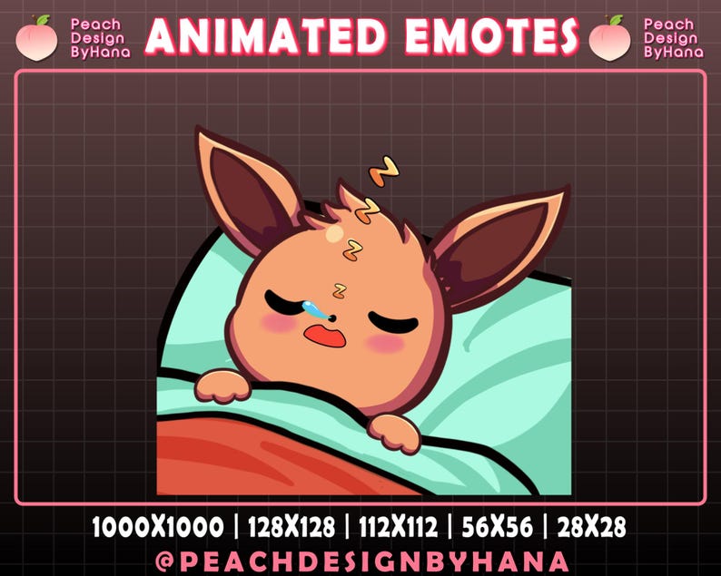 Animated Eevee Sleep Emote for Twitch, Youtube, Discord, Funny Emote ...