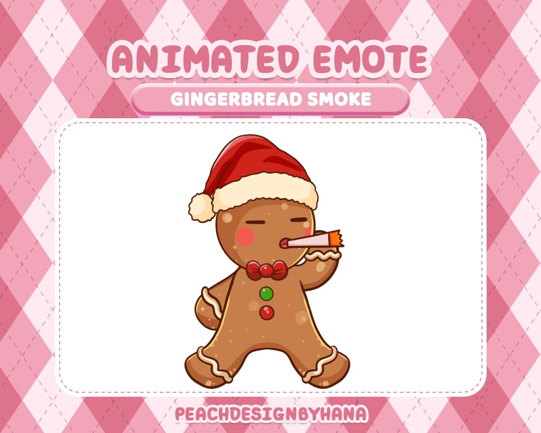 Animated Gingerbread Smoke Emote for Twitch, Youtube, Discord, Smoking ...