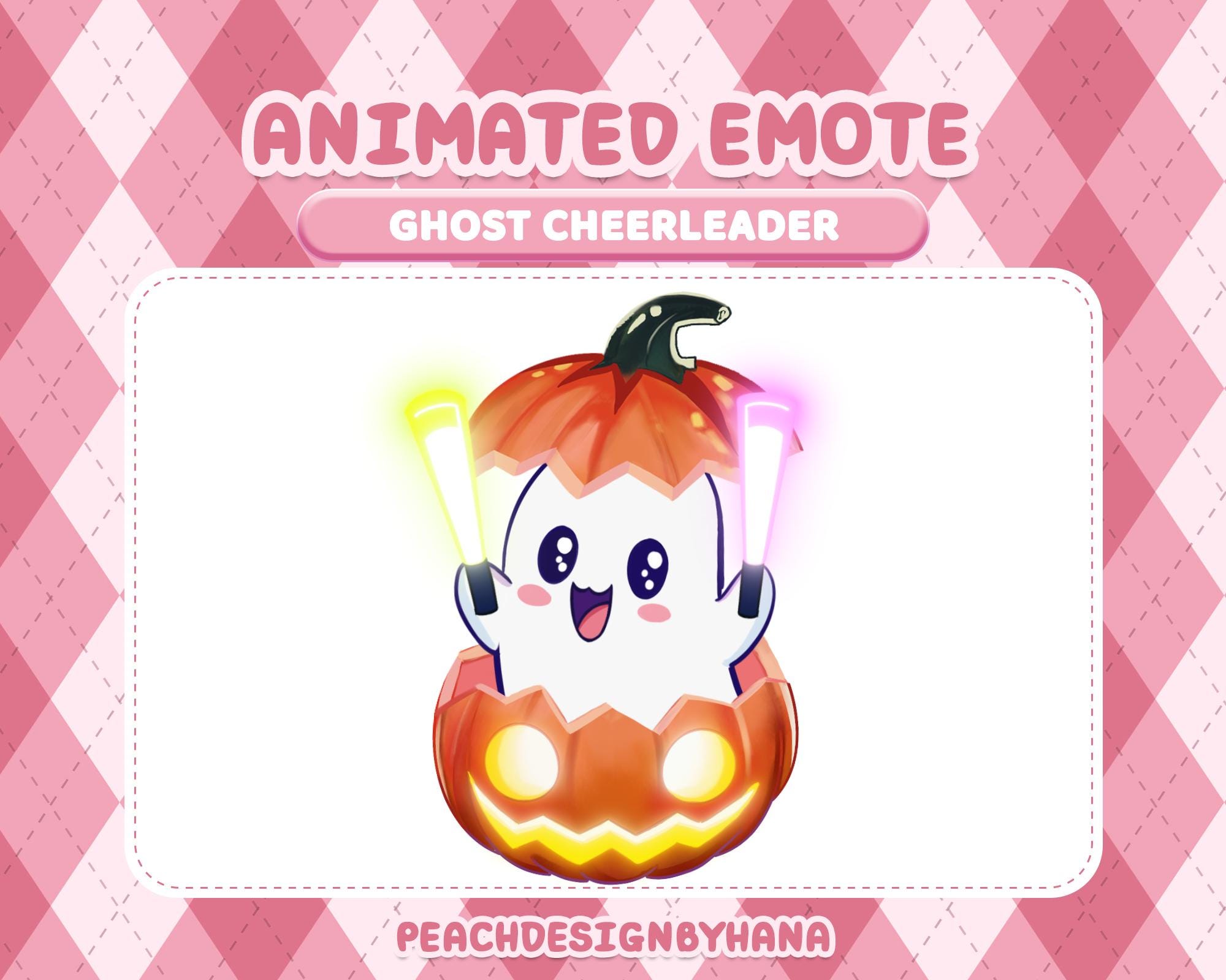 Halloween Ghost Cheering Animated Emote for Twitch, Youtube, Discord ...