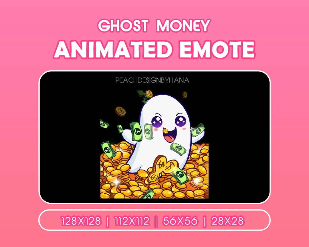 Raining Money Animated Emote for Twitch, Youtube and Discord Rich Ghost ...