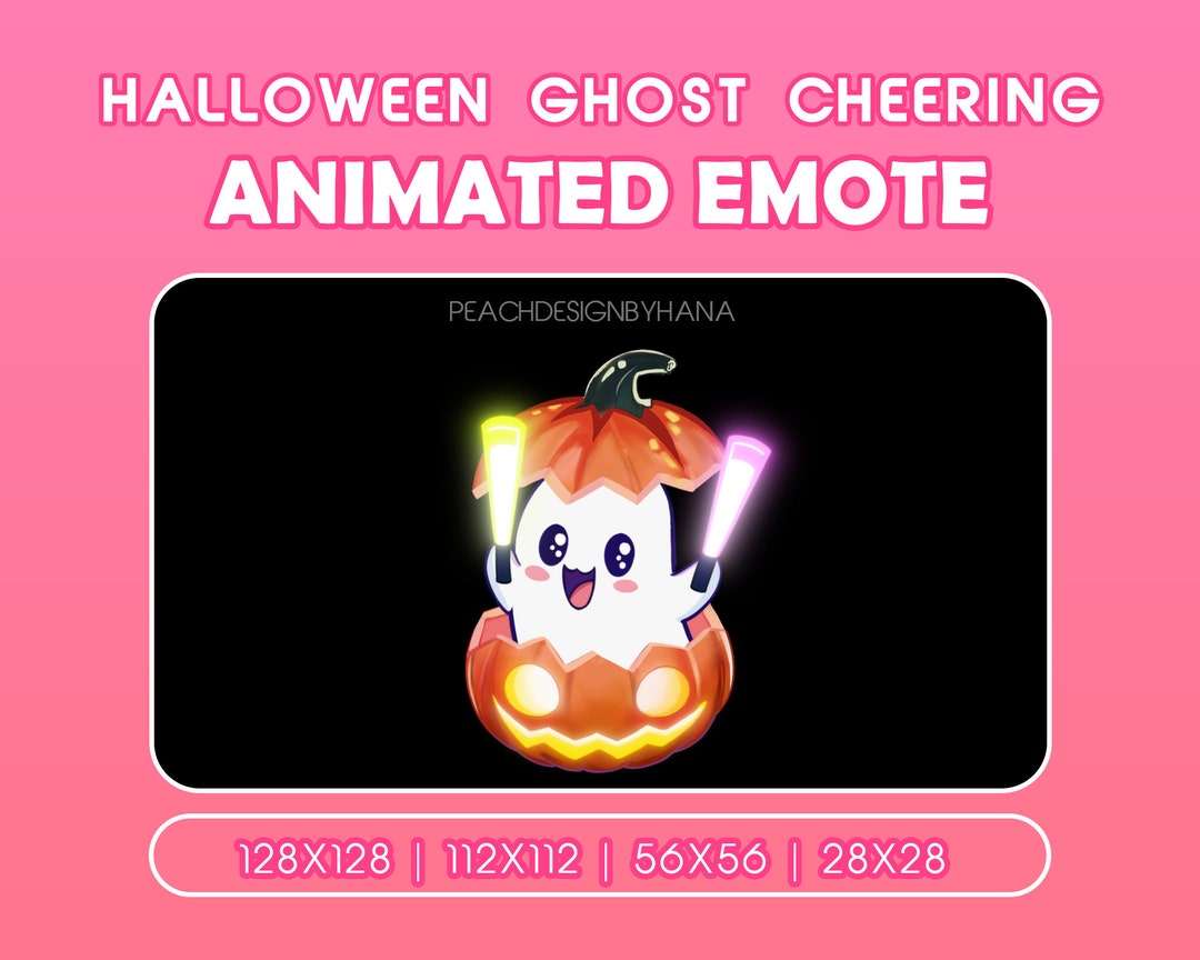 Halloween Ghost Cheering Animated Emote for Twitch, Youtube, Discord ...