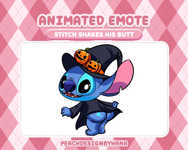 Animated Stitch Booty Shake Emote for Twitch, Youtube, Discord, Funny ...