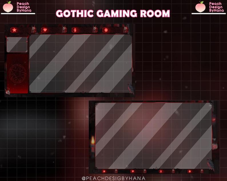 Animated Halloween Gothic Gaming Room Stream Package| Gothic Twitch ...