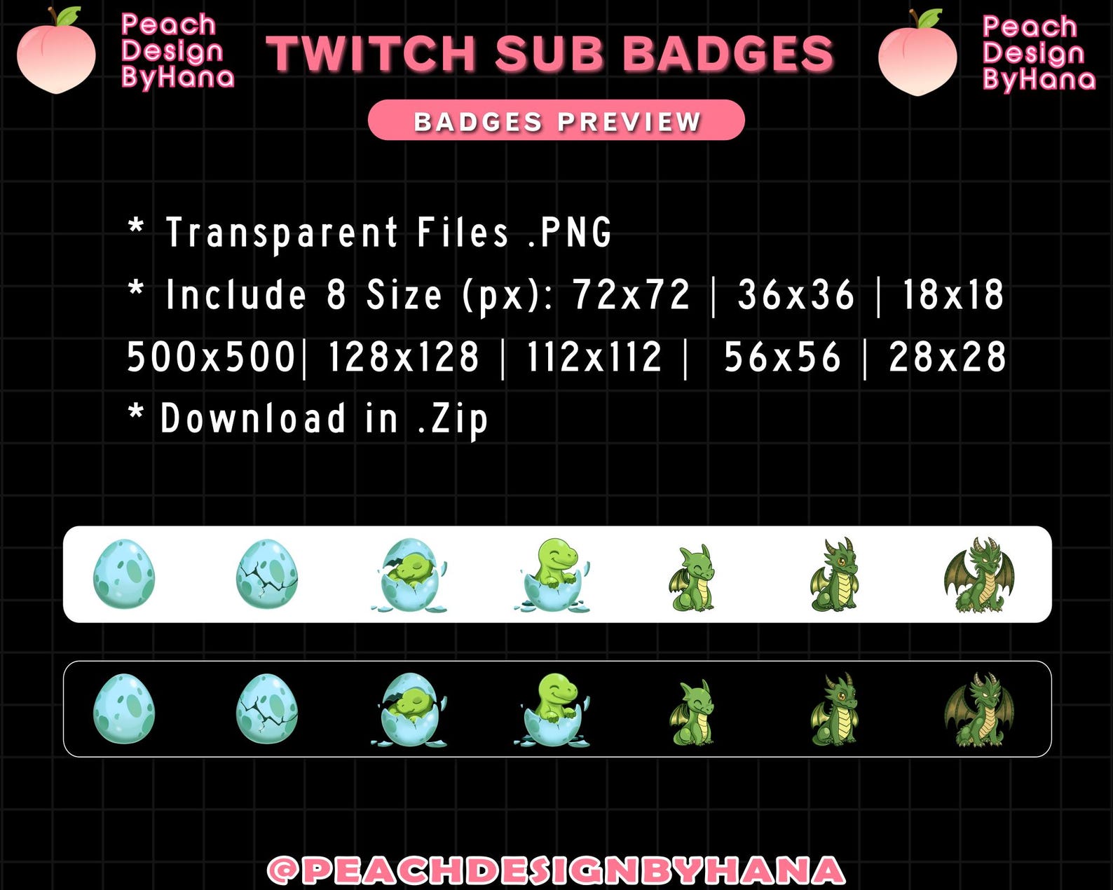 8x Magic Dragon Sub Badges for Twitch, Youtube and Discord - Twitch Sub ...