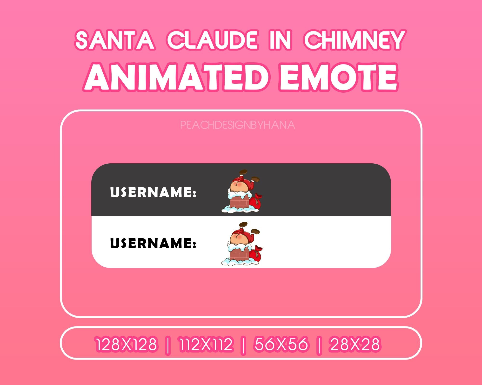 Animated Santa Claus Emote for Twitch, Youtube and Discord - Funny ...