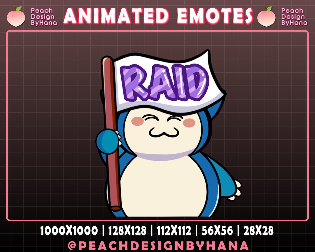 Animated Snorlax Raid Emote for Twitch, Youtube, Discord, Funny Pokemon ...