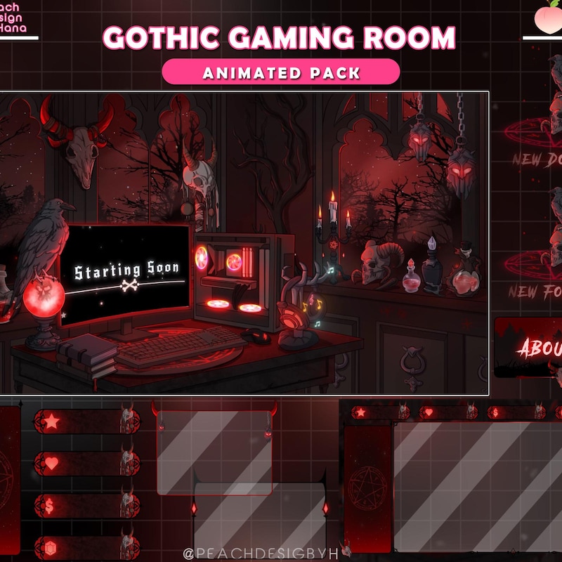 Cute Gaming Room Animated - Etsy