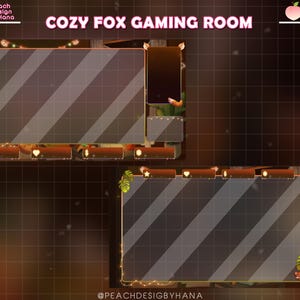 Animated Stream Package Cozy Fox Gaming Room, Cute Fox Stream Pack for ...