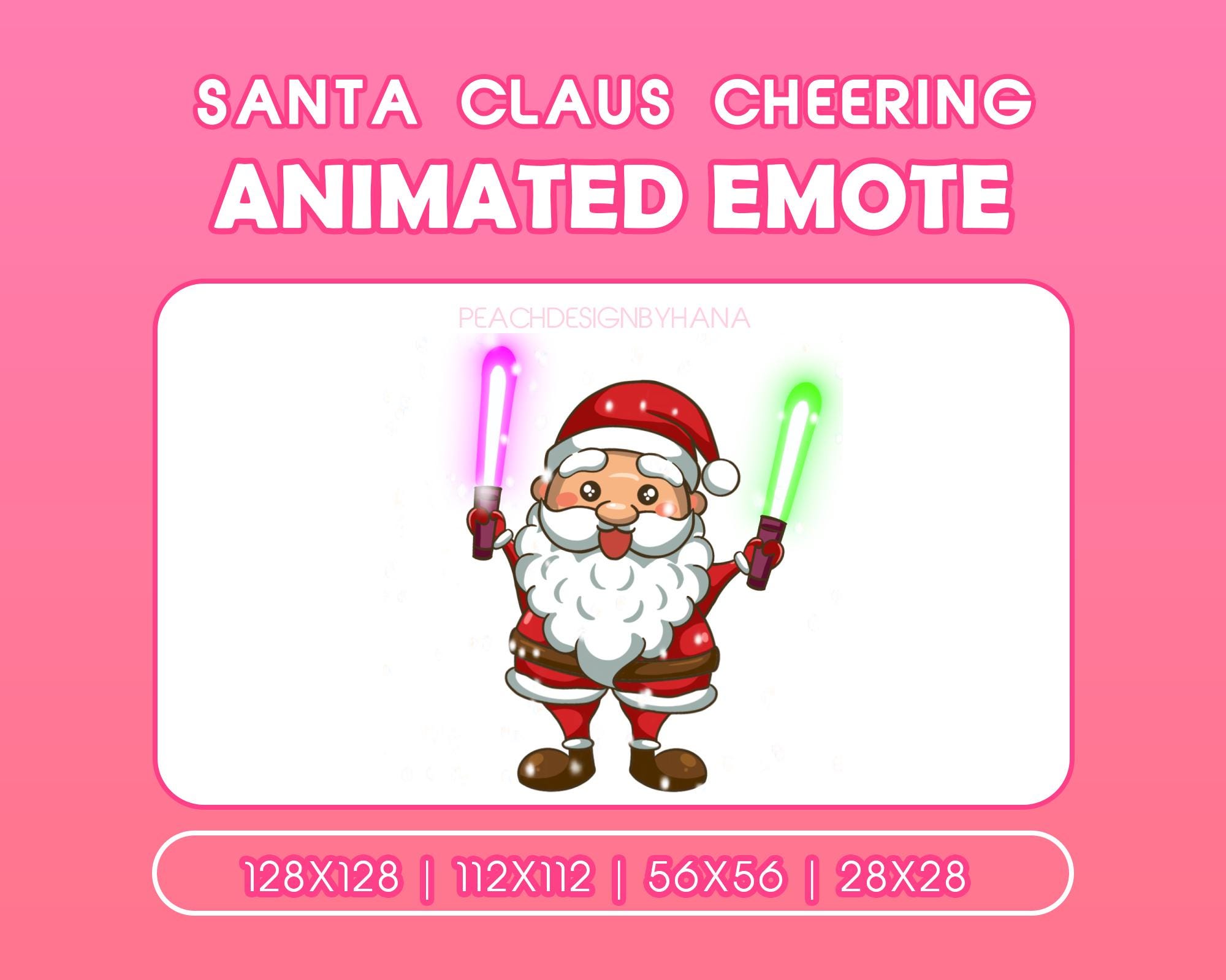 Animated Santa Claus Cheering Emote for Twitch, Youtube, Discord ...