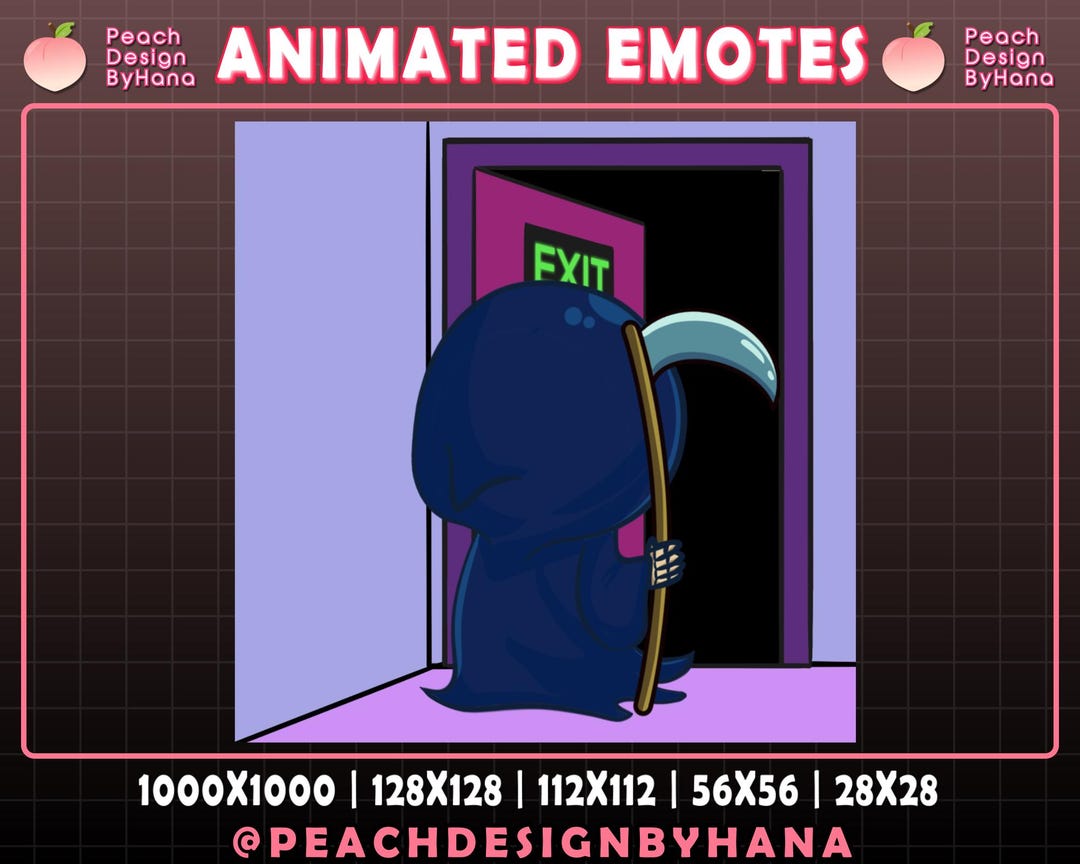 Animated Grim Reaper Leave Emote for Twitch, Youtube, Discord, Funny ...