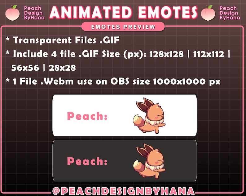 21 Animated Eevee Emote for Twitch, Youtube and Discord | Funny Emote ...