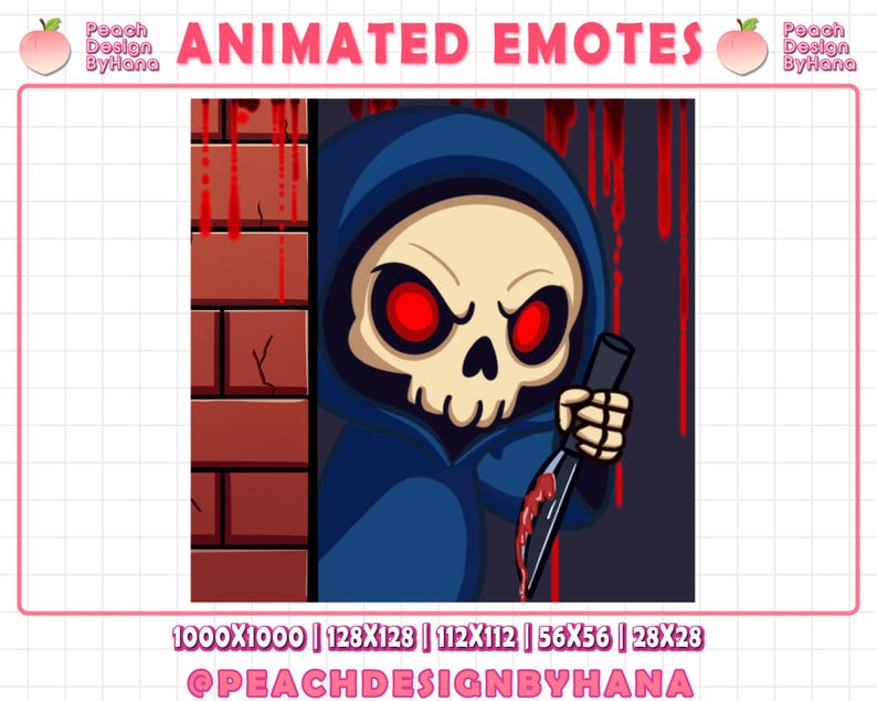 Animated Grim Reaper Lurk Emote for Twitch, Youtube, Discord, Funny ...