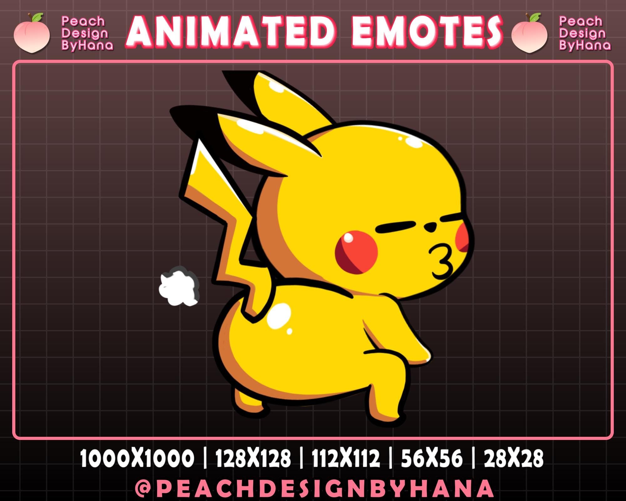 Animated Pikachu Twerking Emote for Twitch, Youtube, Discord, Funny Emote, Perfect Twitch Emote ...