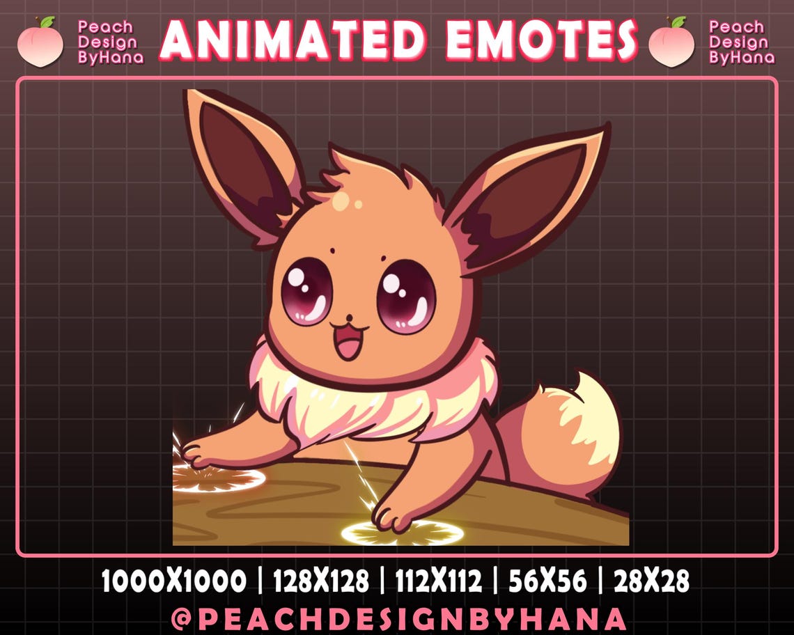 Animated Eevee Bongo Emote for Twitch, Youtube, Discord, Funny Emote ...