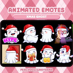 8 Animated Xmas Ghost Emote for Twitch, Youtube and Discord | Funny ...