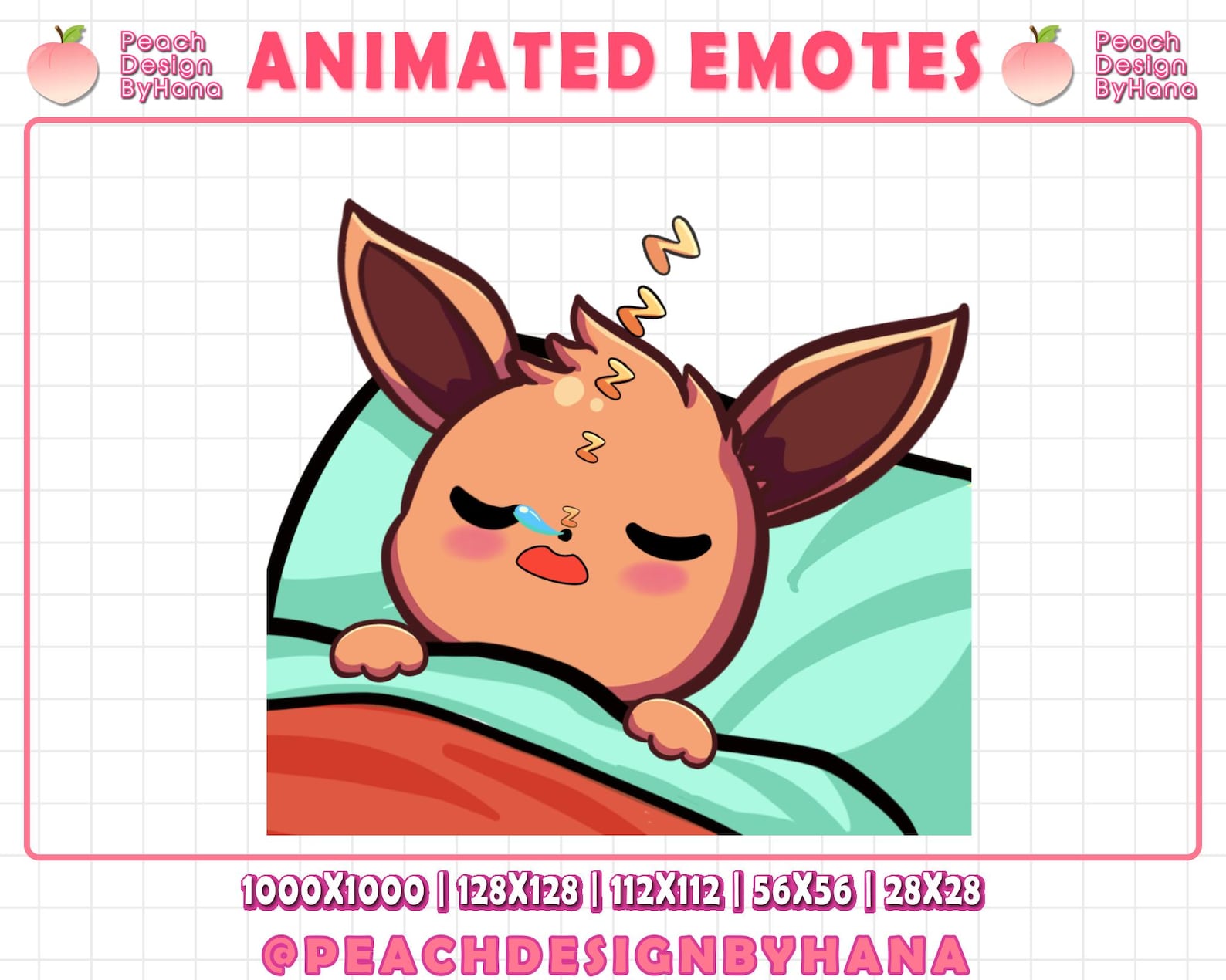 Animated Eevee Sleep Emote for Twitch, Youtube, Discord, Funny Emote ...