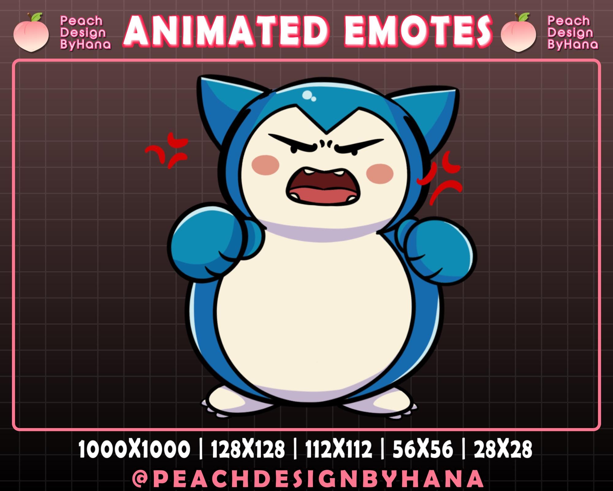 Animated Snorlax Angry Emote for Twitch, Youtube, Discord, Funny Emote ...