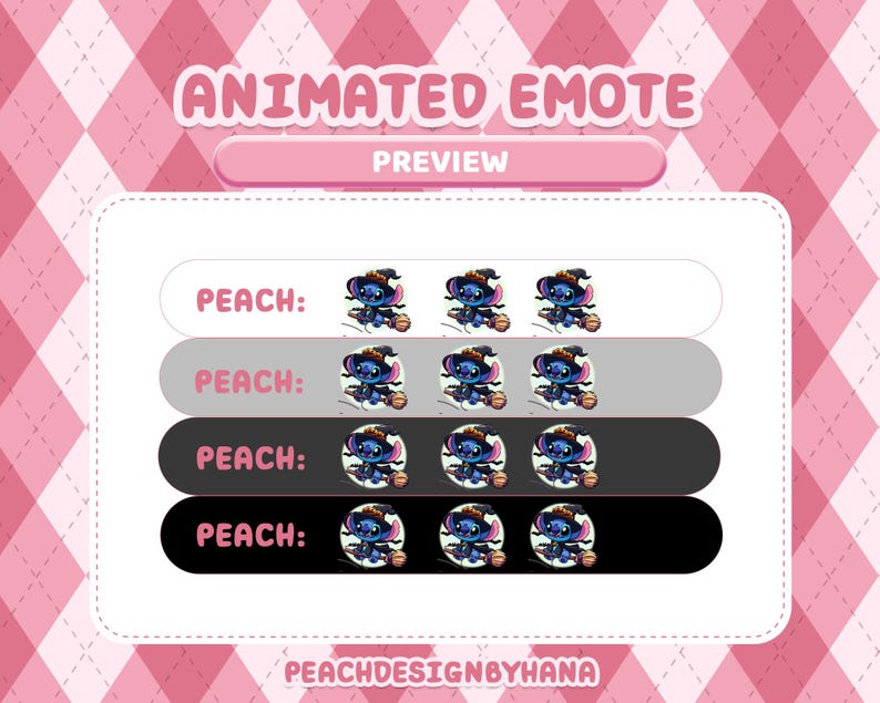 Animated Stitch Riding Broom Emote for Twitch, Youtube and Discord ...