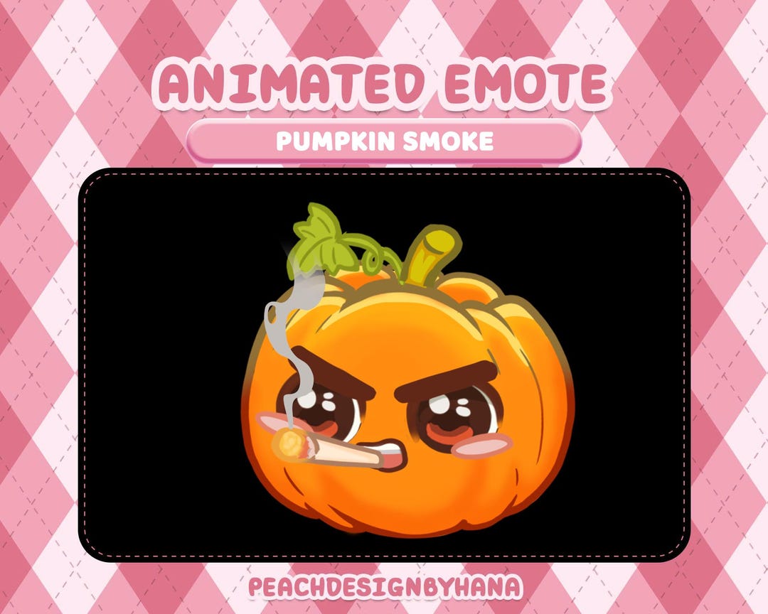 Animated Pumpkin Smoking Emote for Twitch, Youtube, Discord, Funny ...
