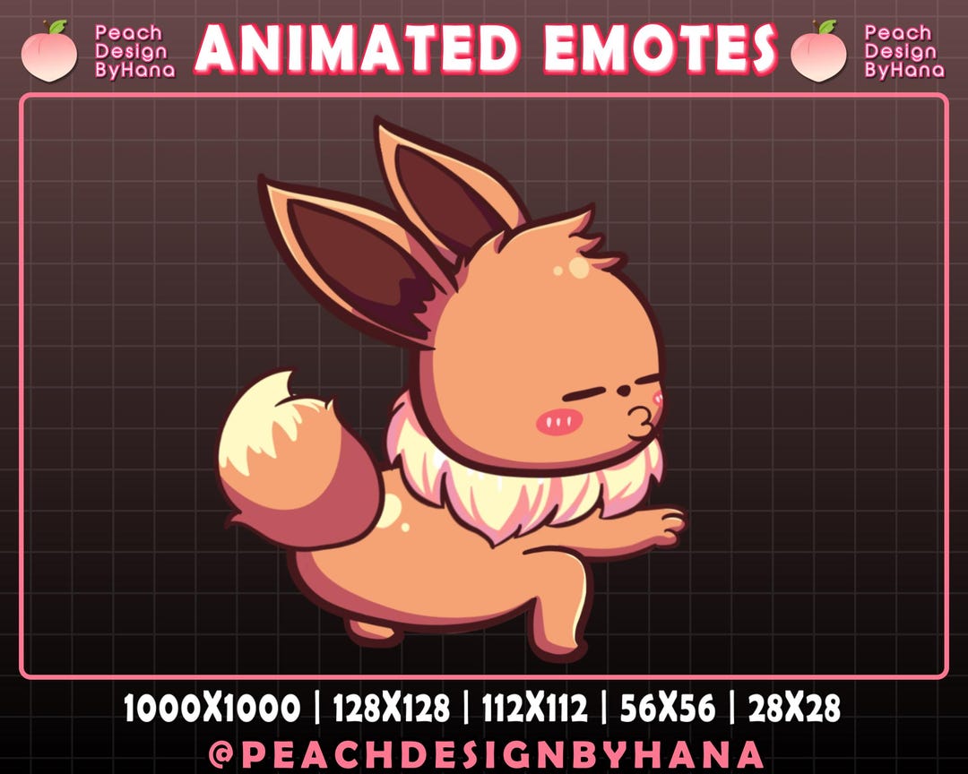 Animated Eevee Twerk Emote for Twitch, Youtube, Discord, Funny Emote ...
