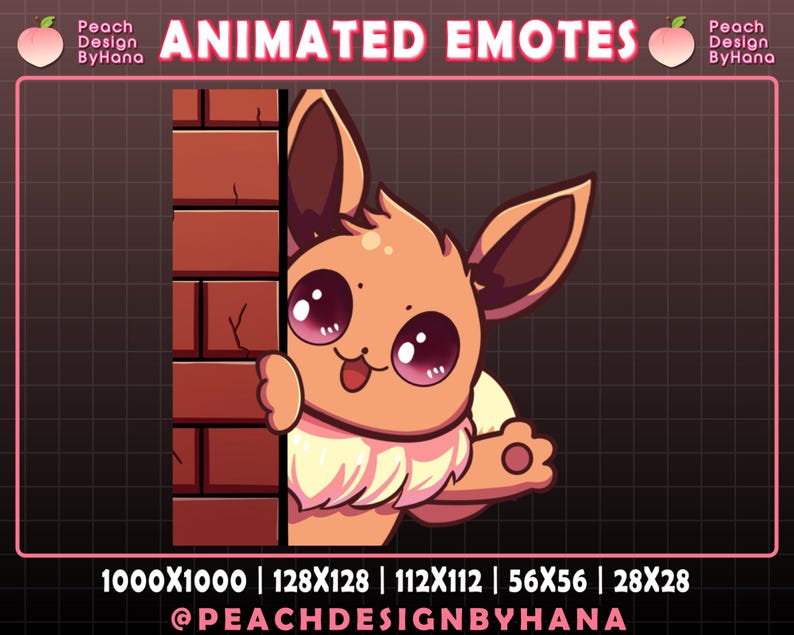 Animated Eevee Lurk Emote for Twitch, Youtube, Discord, Funny Emote ...