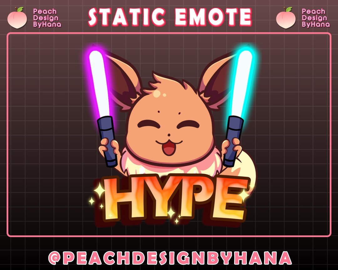 Eevee Hype Emote for Twitch & Discord – Excited Pokémon Chat Emote ...