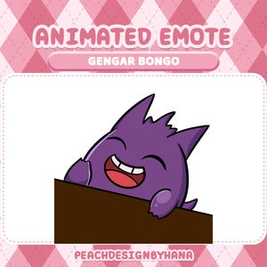 Animated Gengar Bongo Emote for Twitch, Discord, Youtube, Kick | Funny ...