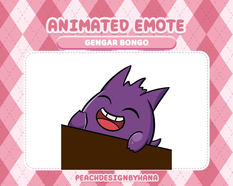 Animated Gengar Bongo Emote for Twitch, Discord, Youtube, Kick | Funny ...