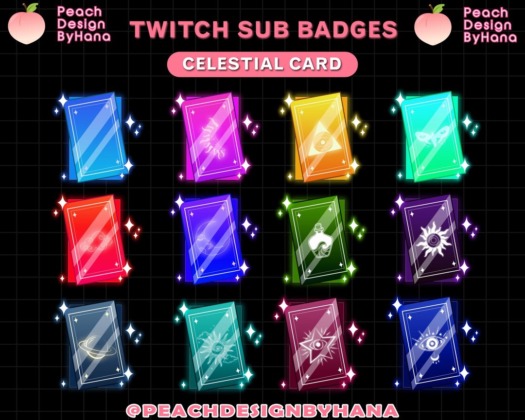 12x Celestial Card Badges for Twitch, Youtube and Discord - Donated ...