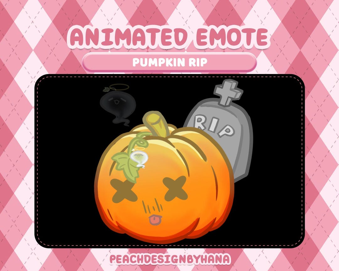 Animated Pumpkin RIP Emote for Twitch, Youtube, Discord, Funny Pumpkin ...