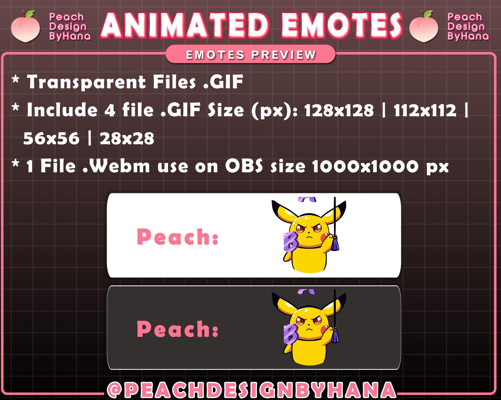 Animated Pikachu Ban Emote for Twitch, Youtube, Discord, Funny Emote ...