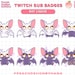 8x Liquid Cute Bat Sub Badges for Twitch, Youtube, Discord - Donated ...