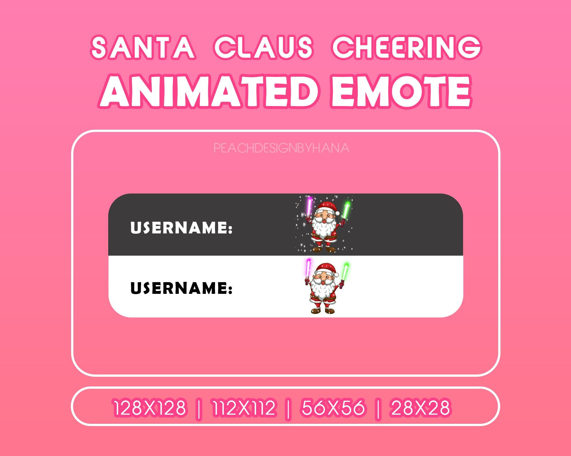 Animated Santa Claus Cheering Emote for Twitch, Youtube, Discord ...
