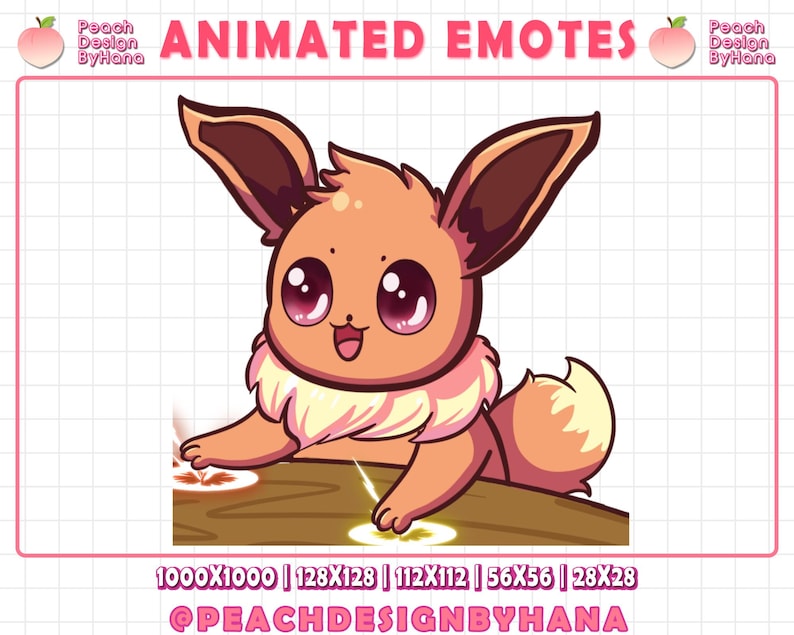 Animated Eevee Bongo Emote for Twitch, Youtube, Discord, Funny Emote ...
