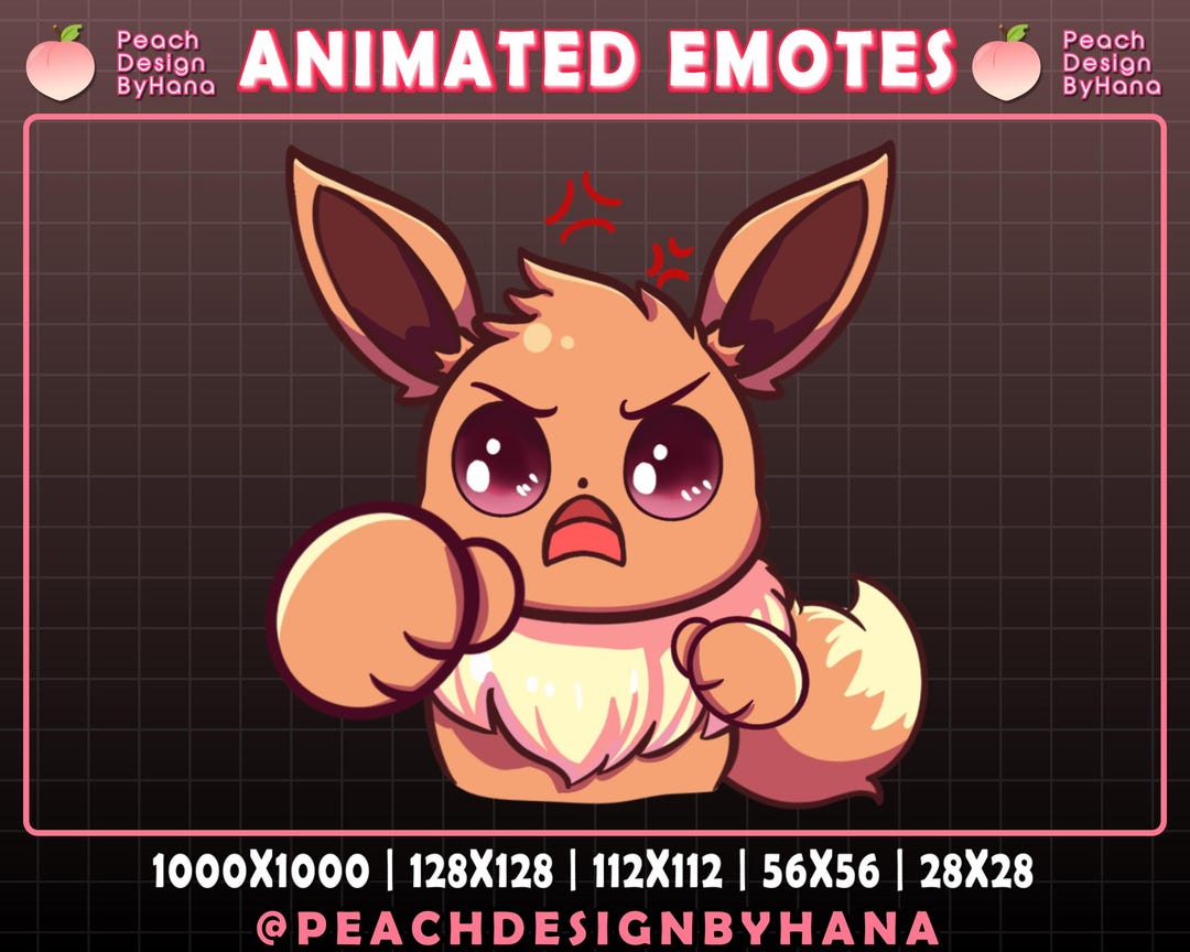 Animated Eevee Punch Angry Emote for Twitch, Youtube, Discord, Funny ...
