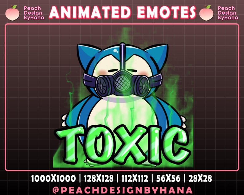 Animated Snorlax Toxic for Twitch, Youtube, Discord, Funny Emote ...