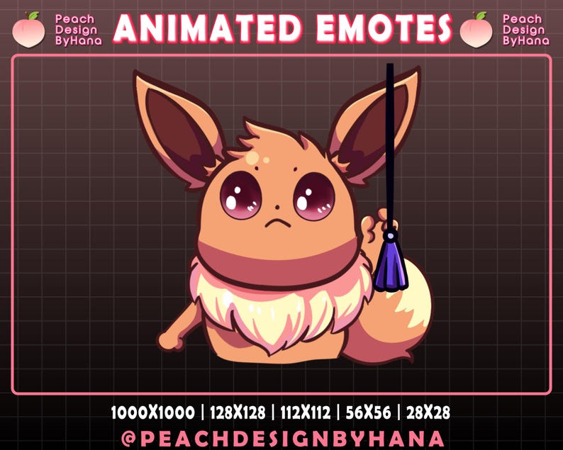 Animated Eevee Emote for Twitch, Discord, Youtube | Ban Emote | Funny ...
