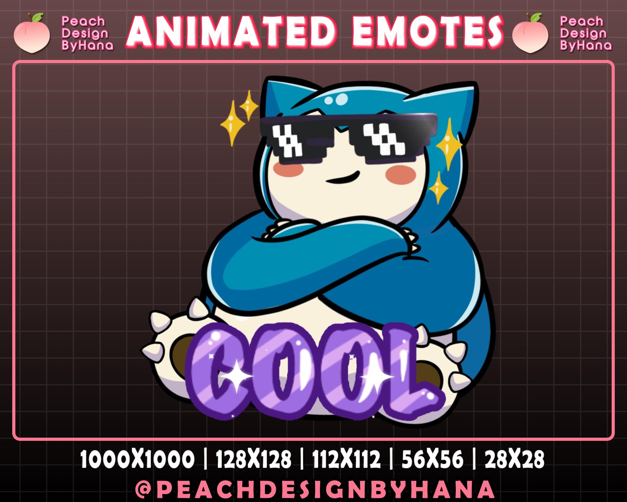 Animated Snorlax Cool Emote for Twitch, Youtube, Discord, Funny Emote ...