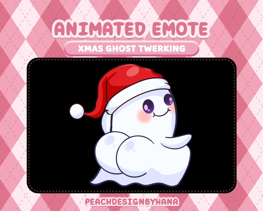 Christmas Ghost Twerking Animated Emote for Twitch, Youtube, Discord ...