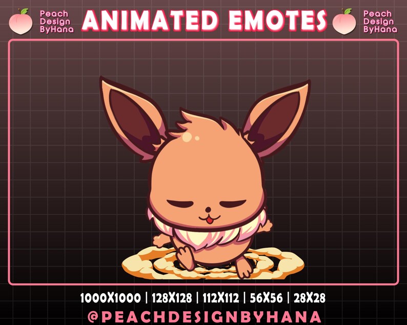 Animated Eevee Hello Emote for Twitch, Youtube, Discord, Funny Emote ...