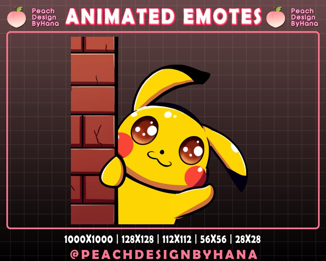 Animated Pikachu Lurks Emote for Twitch, Youtube, Discord, Funny Emote ...