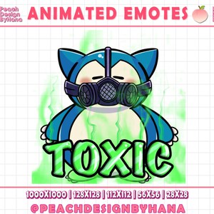 Animated Snorlax Toxic for Twitch, Youtube, Discord, Funny Emote ...