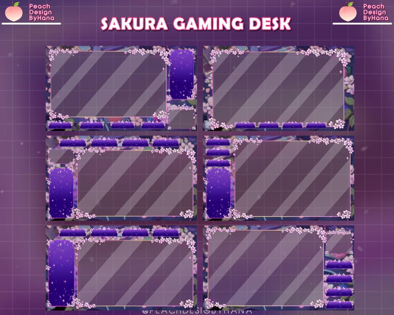 Animated Twitch Sakura Console Overlay - Cherry Blossom Stream Screen ...