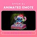 Animated Noel Stitch DJ Emote for Twitch, Youtube, Discord - Music ...