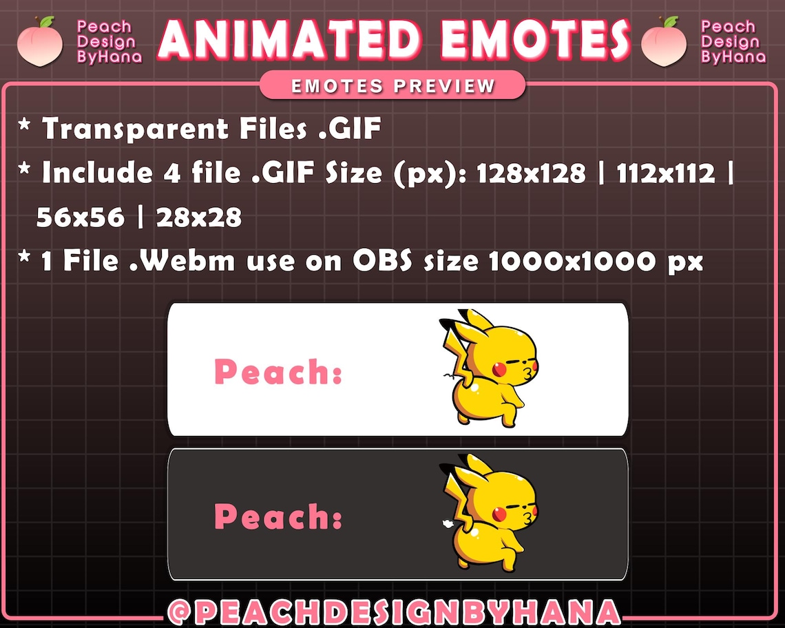 Animated Pikachu Twerking Emote for Twitch, Youtube, Discord, Funny Emote, Perfect Twitch Emote ...