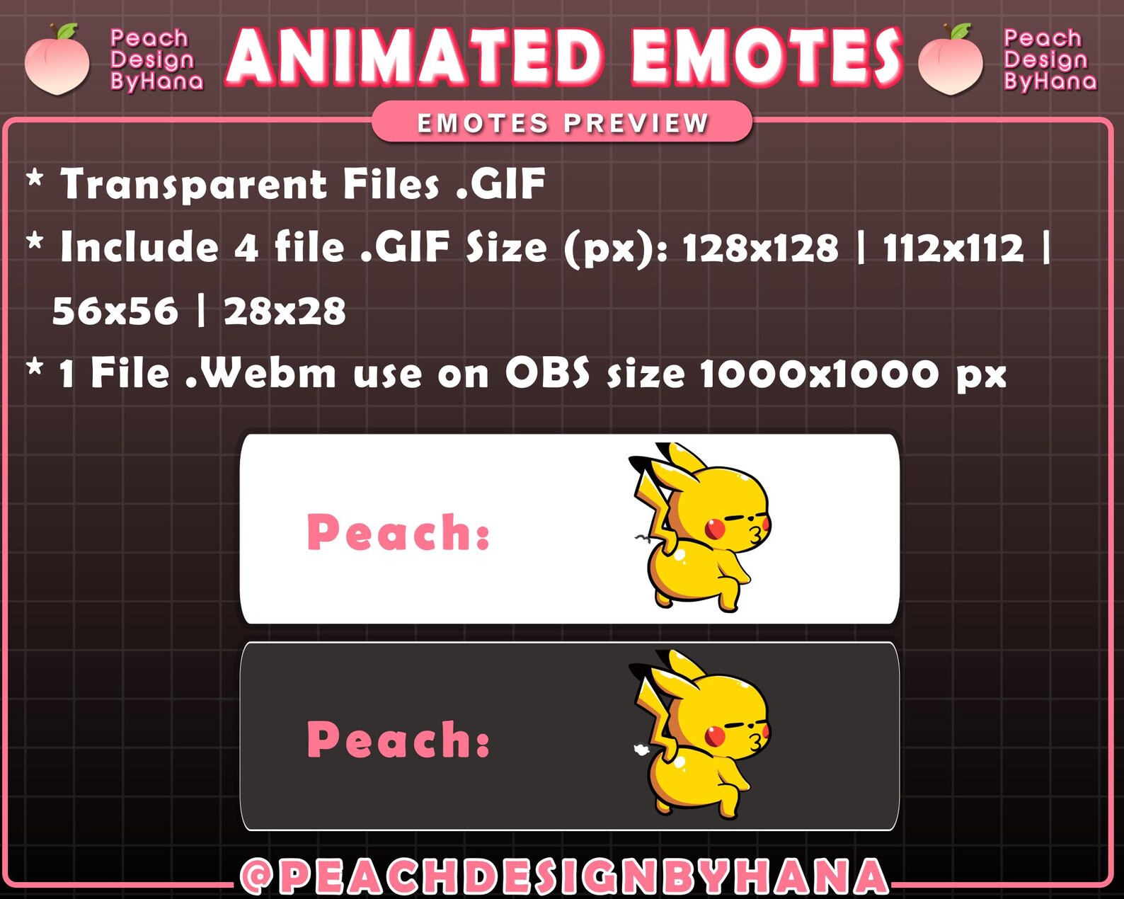 Animated Pikachu Twerking Emote for Twitch, Youtube, Discord, Funny ...