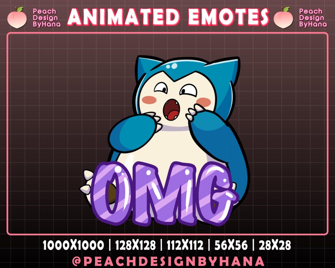 Animated Snorlax OMG Emote for Twitch, Youtube, Discord, Funny Pokemon ...